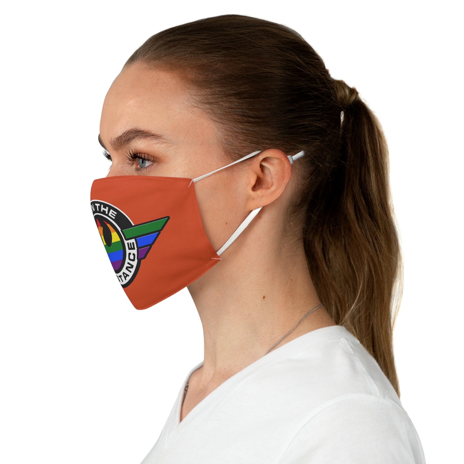 Join The Resistance Rainbow Face Mask — Pride Rebel Emblem Cotton Mask ...